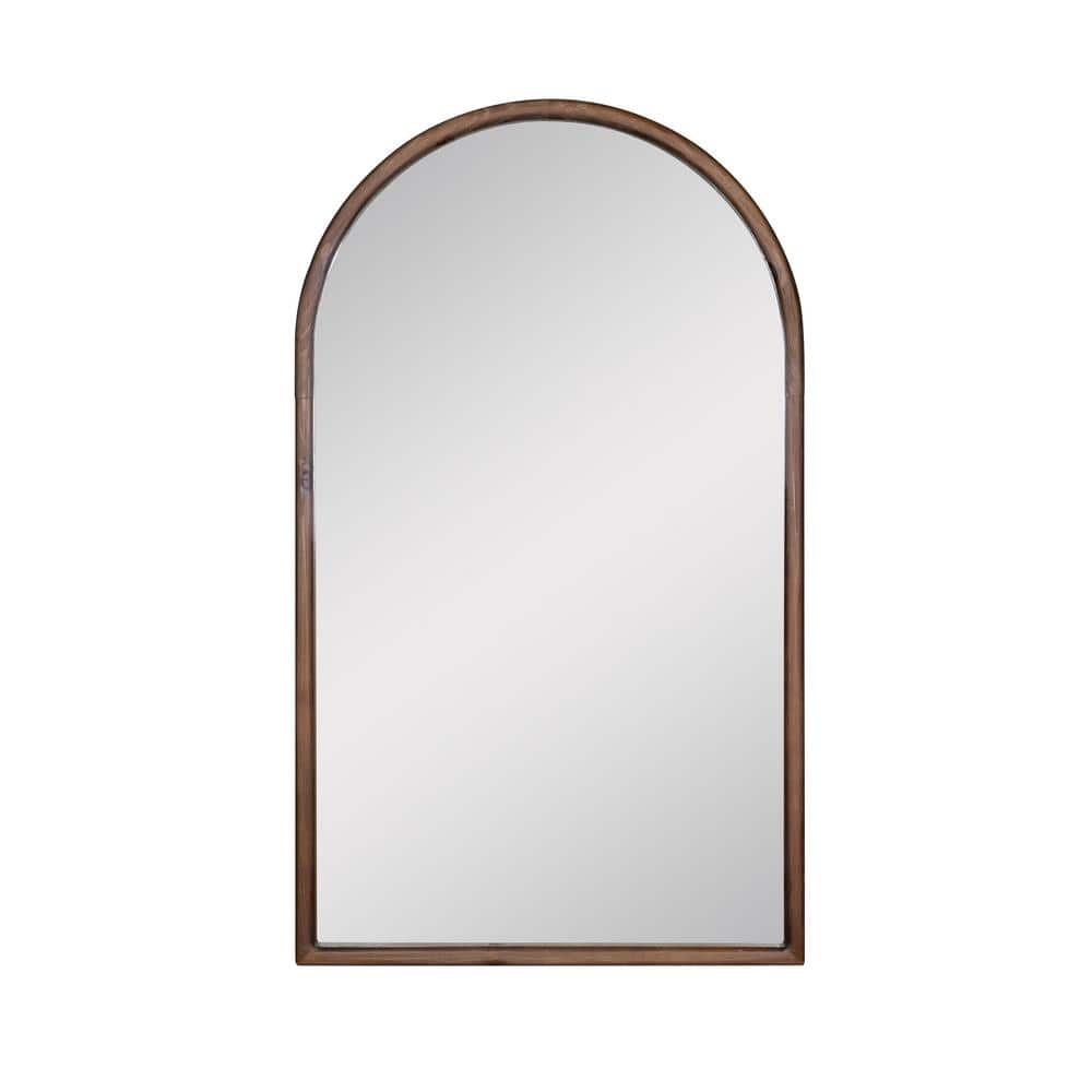 Stratton Home Decor Arched Wood Wall Mirror 23.62 in. W x 40.16 in. H ...