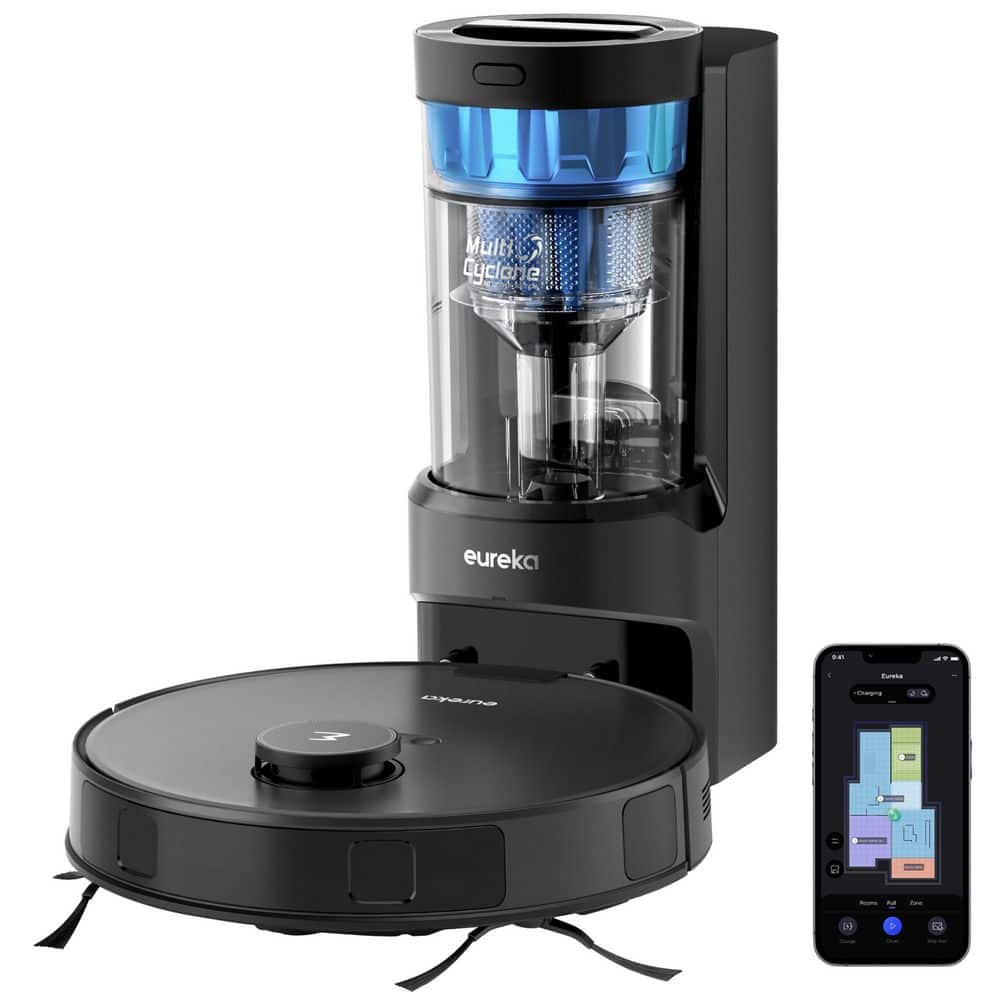 Eureka E10s Series Robot Vacuum with Smart Navigation Path for Multi-Surface Floors in Black ...