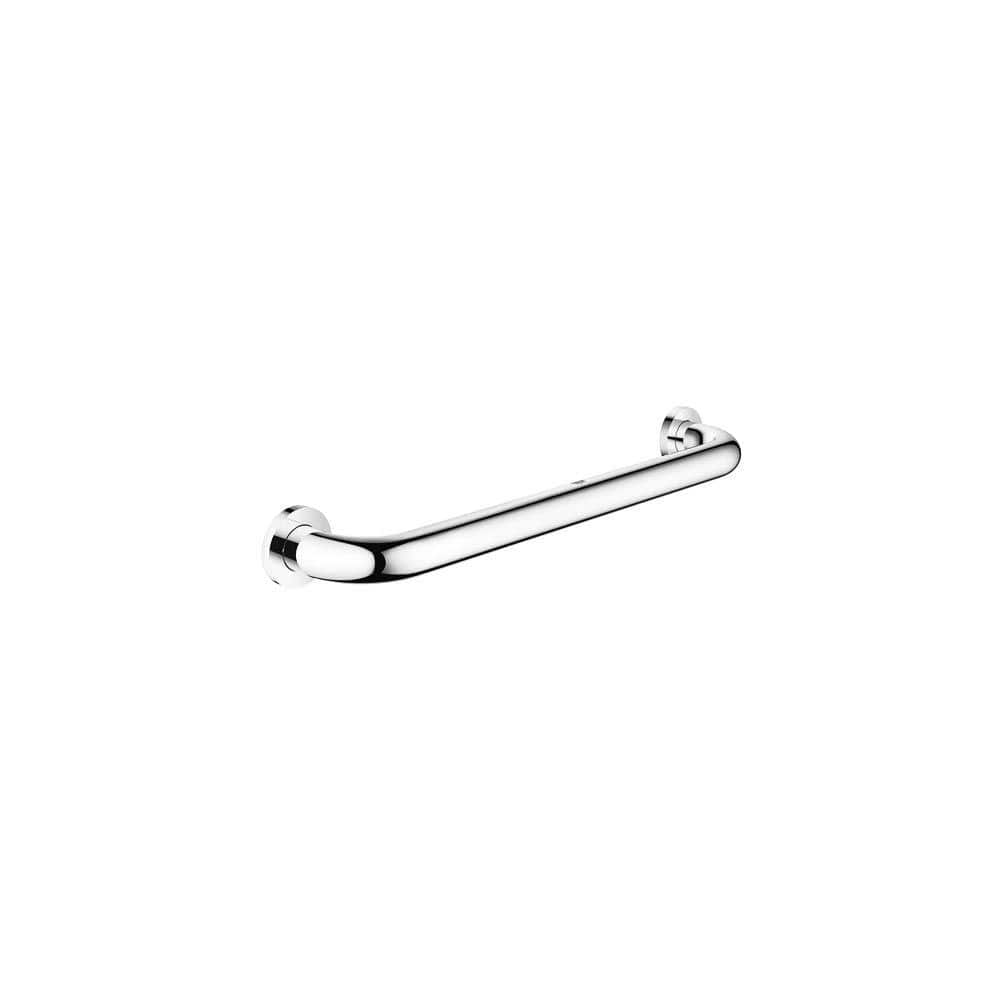 GROHE Essentials 18 in. Concealed Screw Grab Bar in StarLight Chrome ...