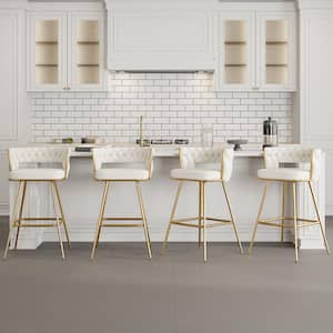 VECELO 34.25 in. Braided Bar Stools Set Counter Height Kitchen Island ...