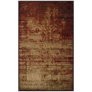 SUPERIOR Afton Auburn 8 ft. x 10 ft. Rectangle Abstract Polypropylene ...