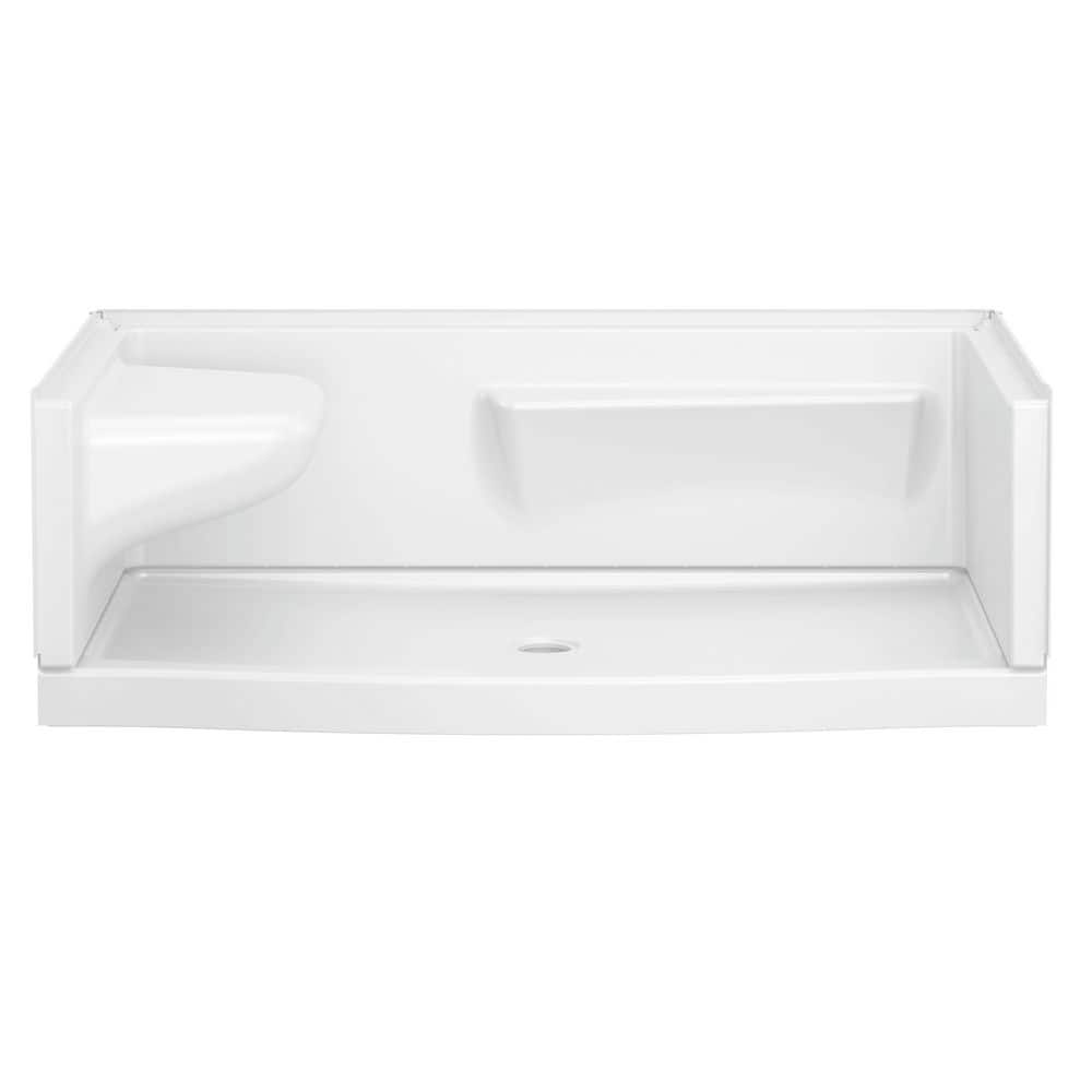 Delta Classic 500-Curve Left Seat Center Drain 32 in. x 60 in. x 15.88 ...