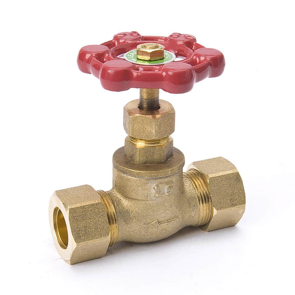 ProLine Series 1/2-in COMP Brass Multi-Turn Stop Valve Lead-Free 105 ...
