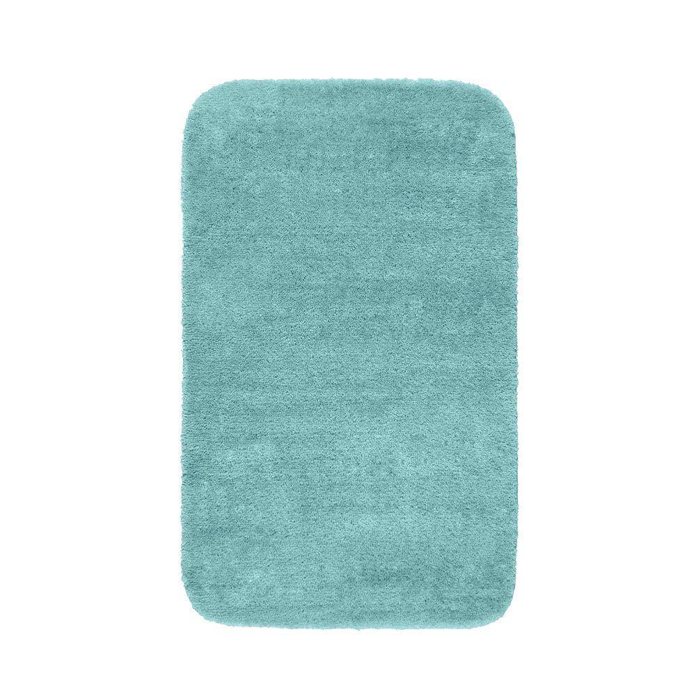 Garland Rug Traditional Sea Foam 30 in. x 50 in. Washable Bathroom ...