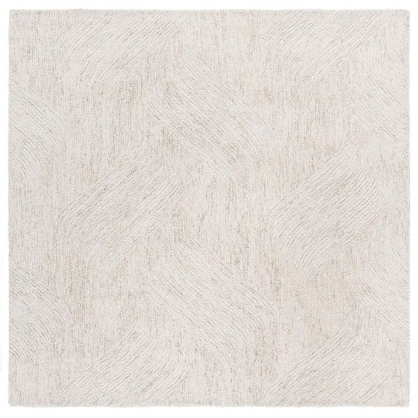 SAFAVIEH Pine 6 ft. x 6 ft. Light Sage Abstract Solid square Area Rug ...