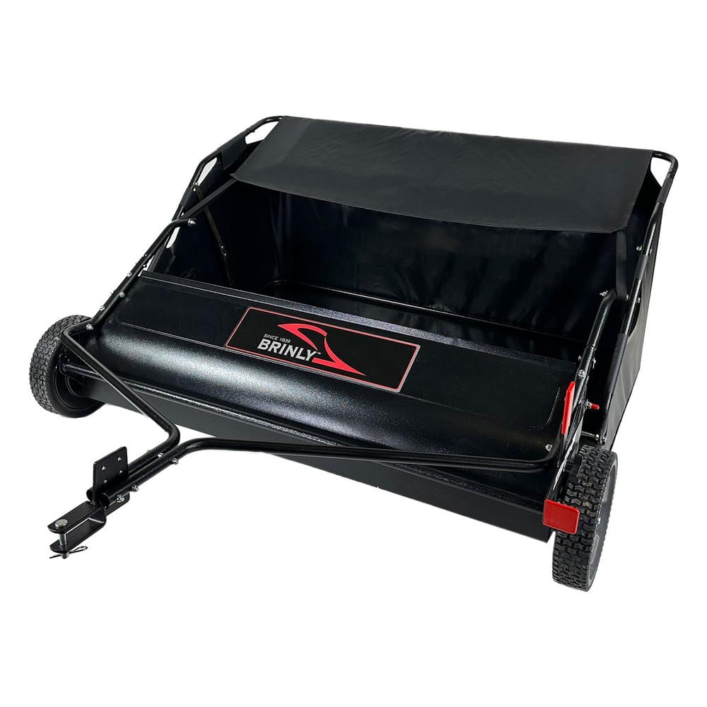 Brinly-Hardy 54 in. 30 cu. ft. Lawn Sweeper with DOUBLE-HELIX Brushes ...