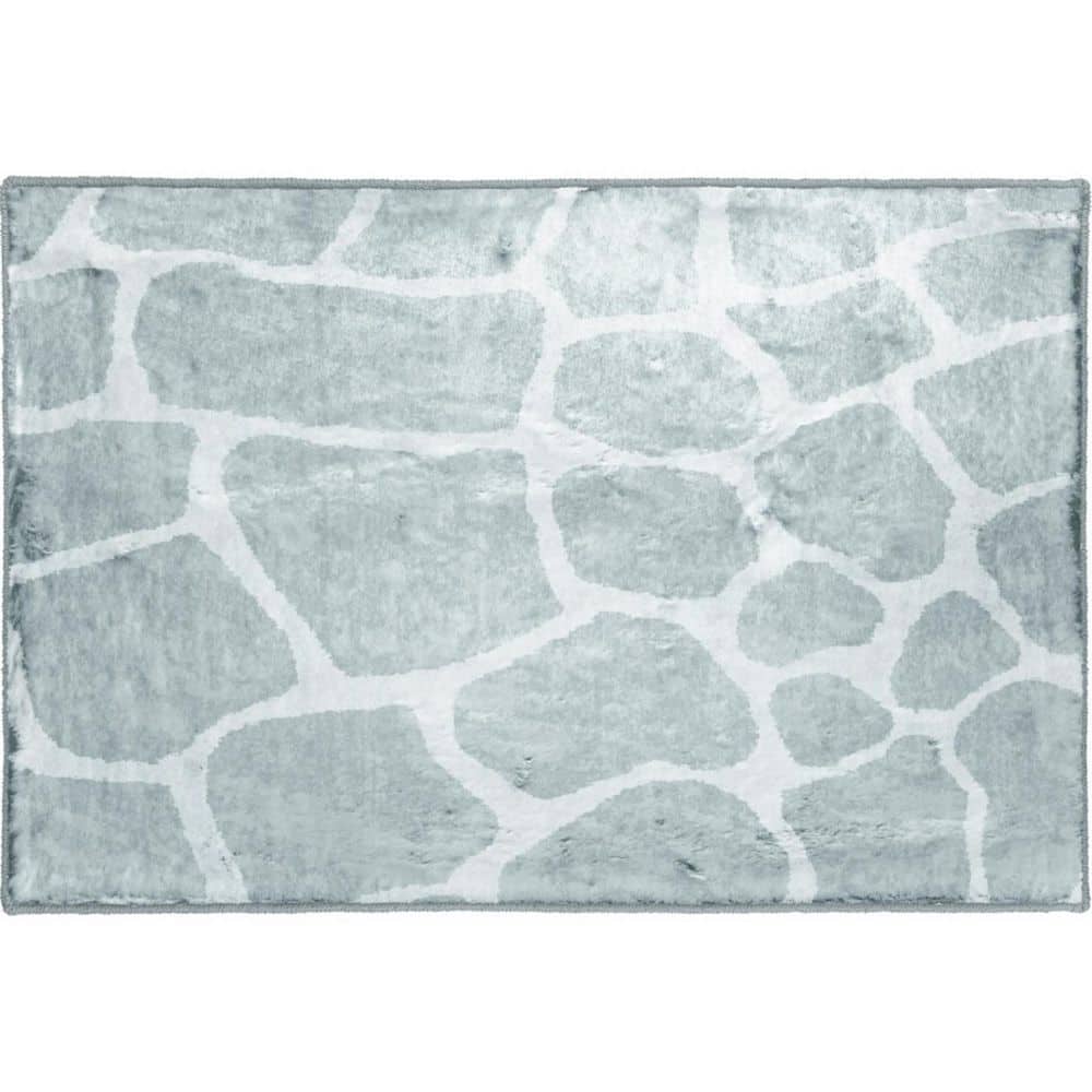 HomeRoots 2 X 3 Gray, Ivory Animal Print Runner Rug 2000491709 - The ...