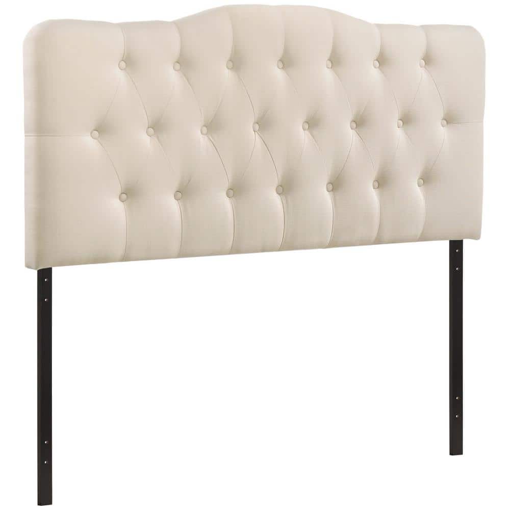 MODWAY Annabel Full Upholstered Fabric Headboard in Ivory MOD-5156-IVO ...