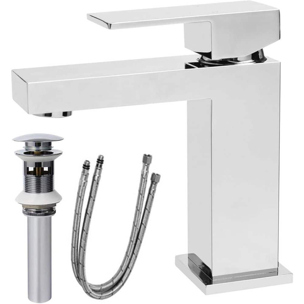 Single Handle Heavy Duty Square Basin Vanity Square Bathroom Faucet ...