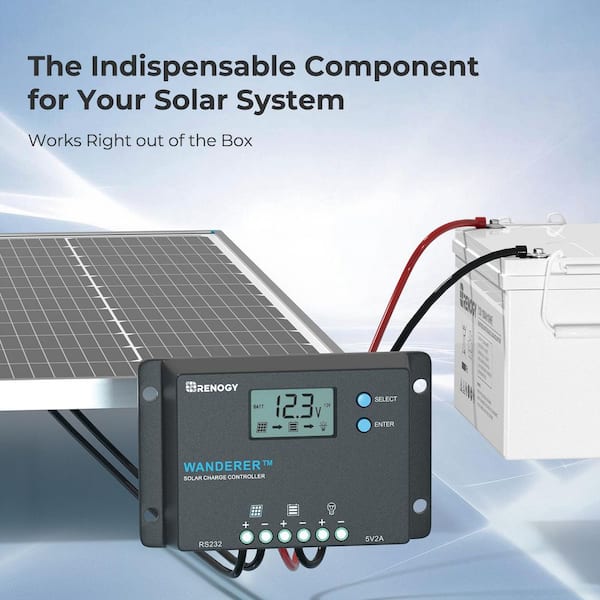 Renogy Wanderer 10A PWM Solar Charge Controller 12V 24V LCD Renogy ...