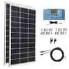 WindyNation 200-Watt Monocrystalline Solar Panel Kit with 30 Amp Solar ...