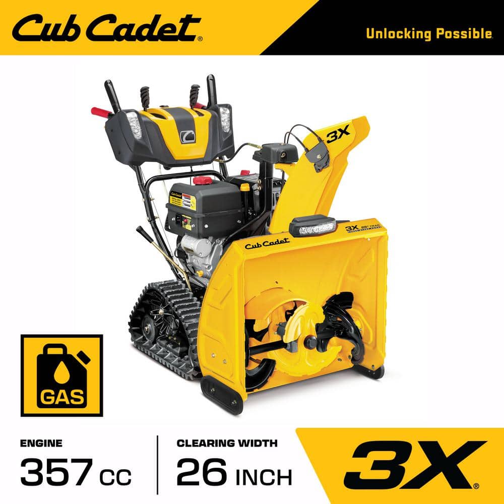 Cub Cadet 3X 26 in. 357cc Track Drive Three-Stage Electric Start Gas ...