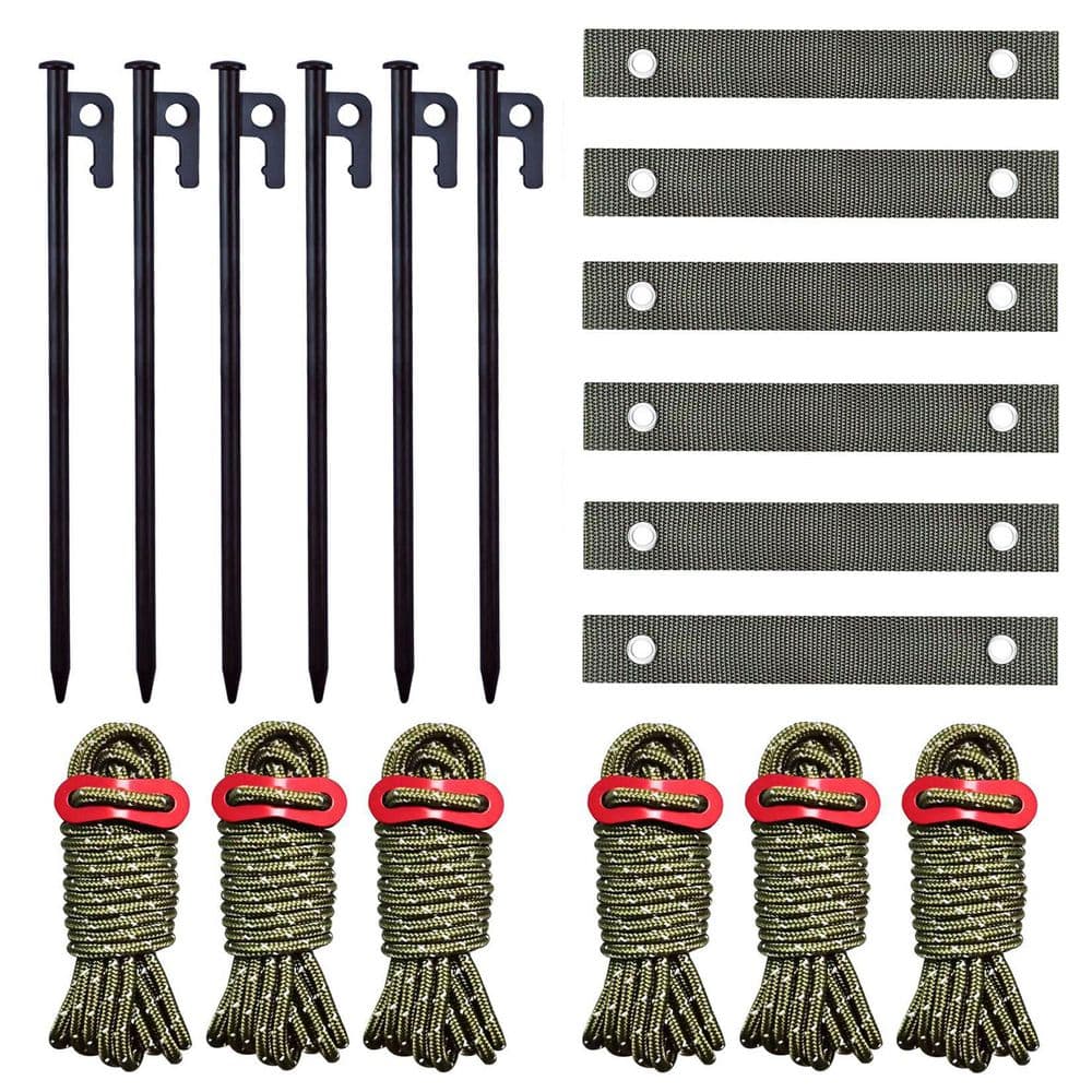 NVNOO Heavy Duty Garden Stakes Kit Including 11.8 in. Steel Tree Stakes ...