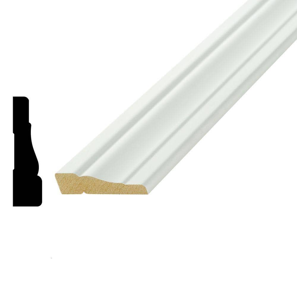 Alexandria Moulding WM 351 9/16 in. D x 2-1/2 in. W Primed MDF Casing ...