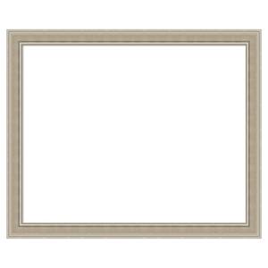 Amanti Art Mezzo Silver 32 in. x 24 in. Wood Framed Dry Erase Magnetic ...