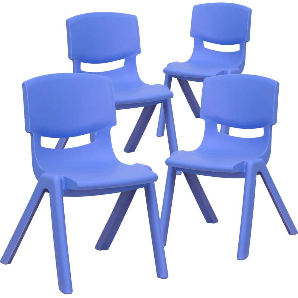 Carnegy Avenue Blue Kids Chair (4-Pack) CGA-YU-482377-BL-HD - The Home ...