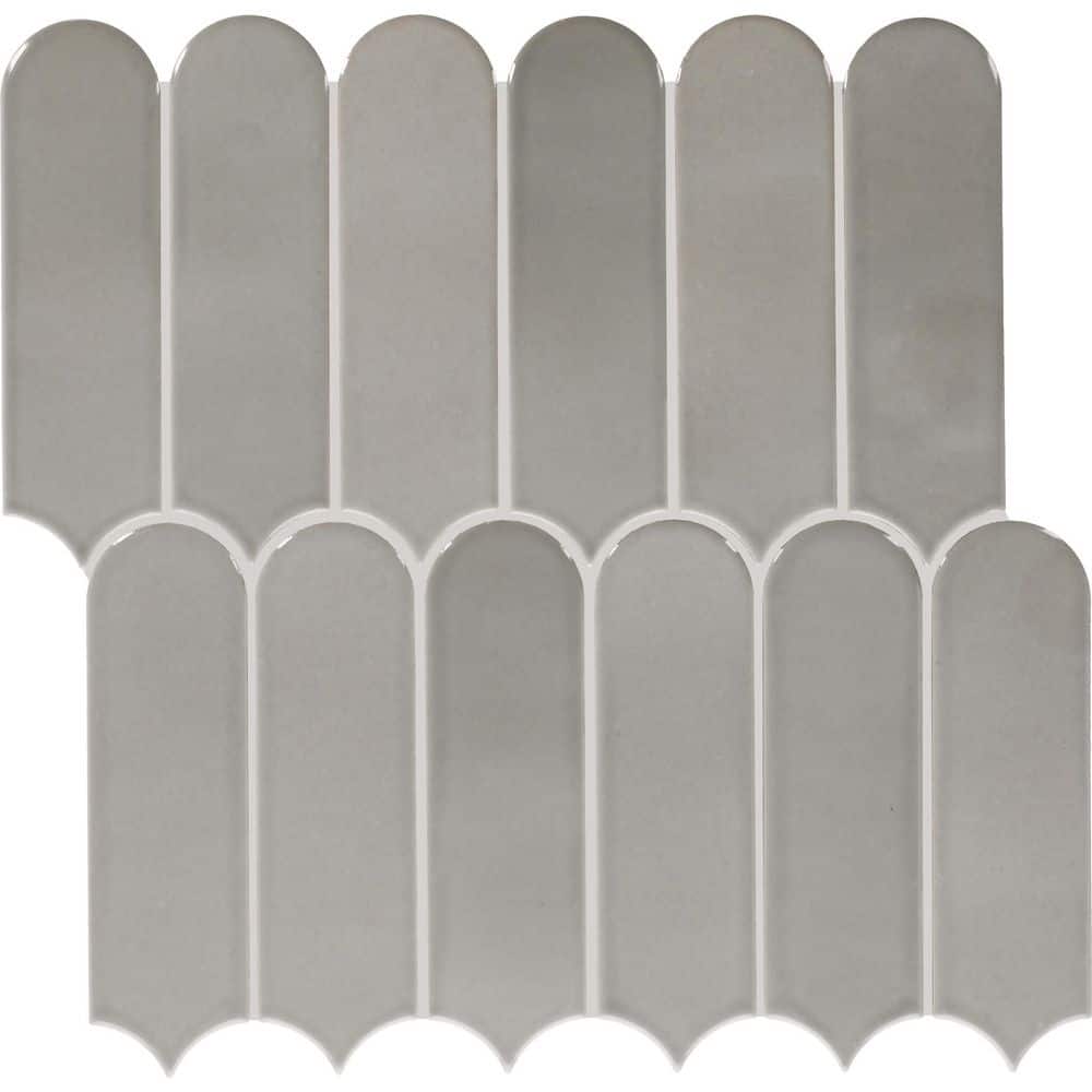 Daltile Artefino Vintage Smokey Gray 13 in. x 13 in. Glossy Porcelain ...