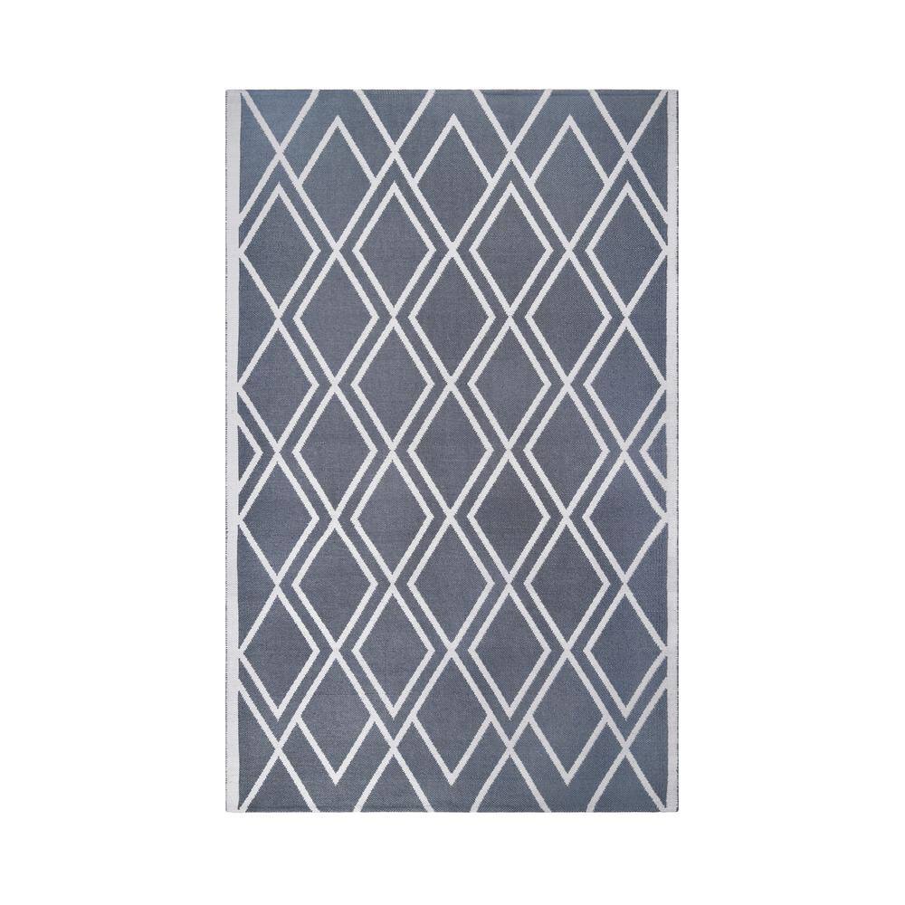 SUPERIOR Raisa Grey 6 ft. x 9 ft. Diamond Lattice Indoor/Outdoor Area ...