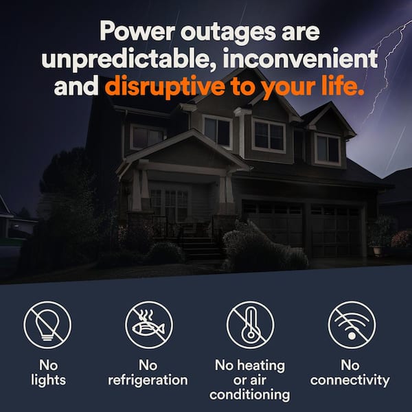 Generac 26,000 Watt - Dual Fuel Air- Cooled Whole House Home Standby ...