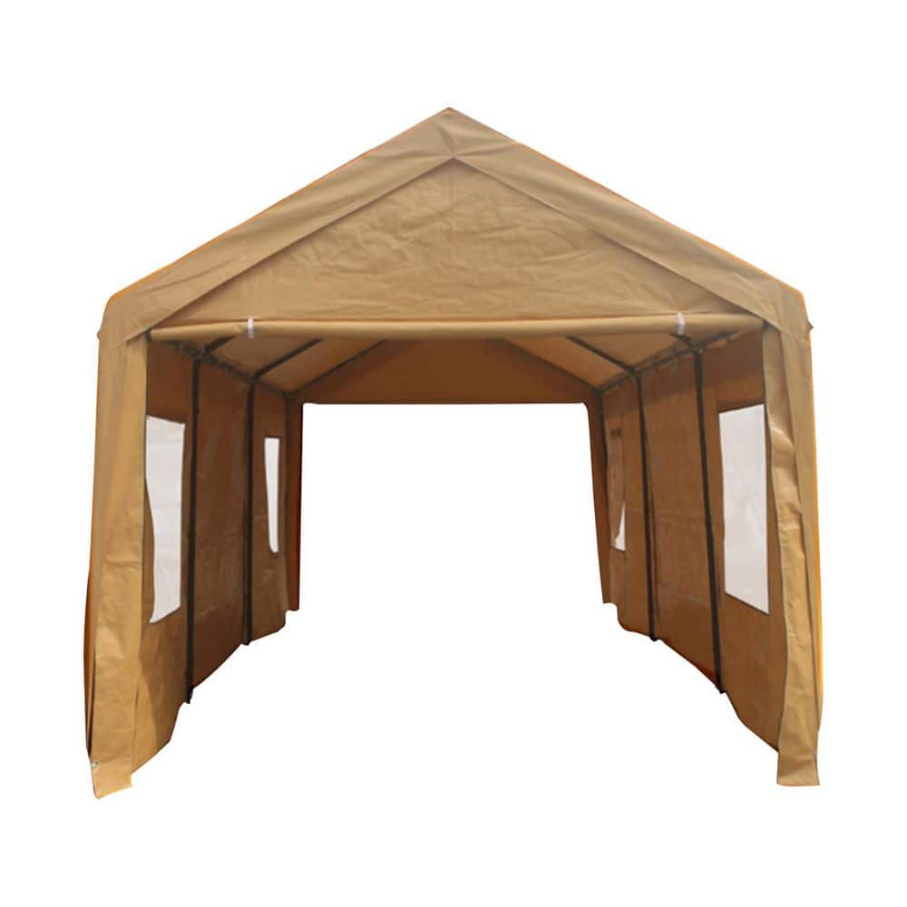 Tatayosi 10 ft. x 20 ft. Heavy-Duty Outdoor Portable Garage Ventilated ...