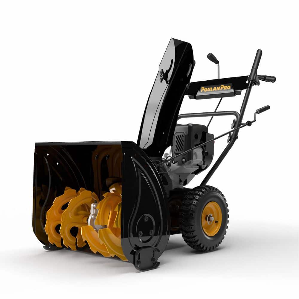 Poulan PRO 24 in. 212cc Self-Propelled Gas Snow Blower with Electric ...