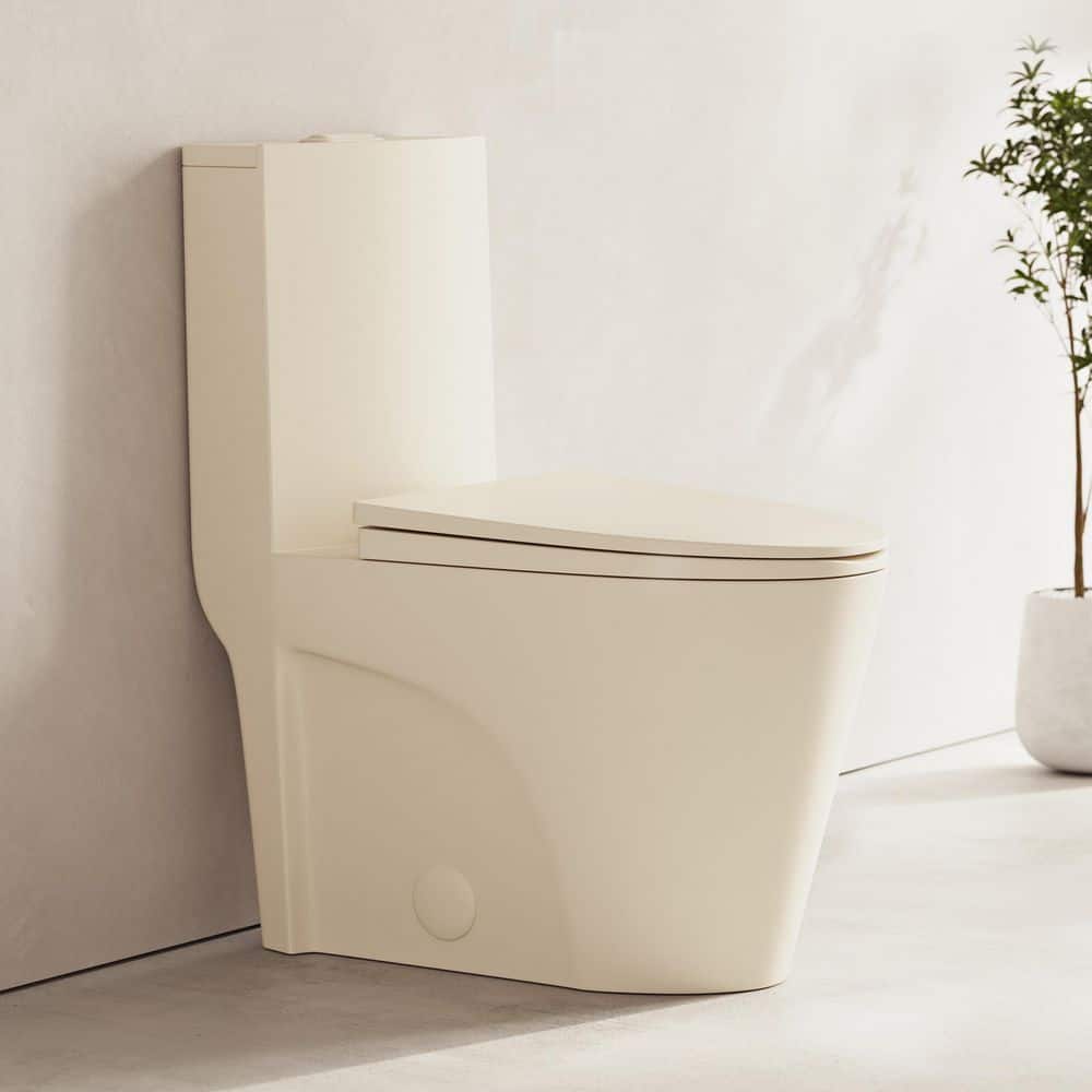 Swiss Madison St. Tropez 1-Piece 12 in. Rough-In 1.1/1.6 GPF Dual Flush ...