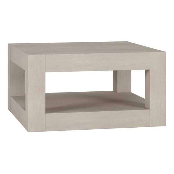 Meyer&Cross Hughes 32 in. Alder White Square MDF Top Coffee Table ...