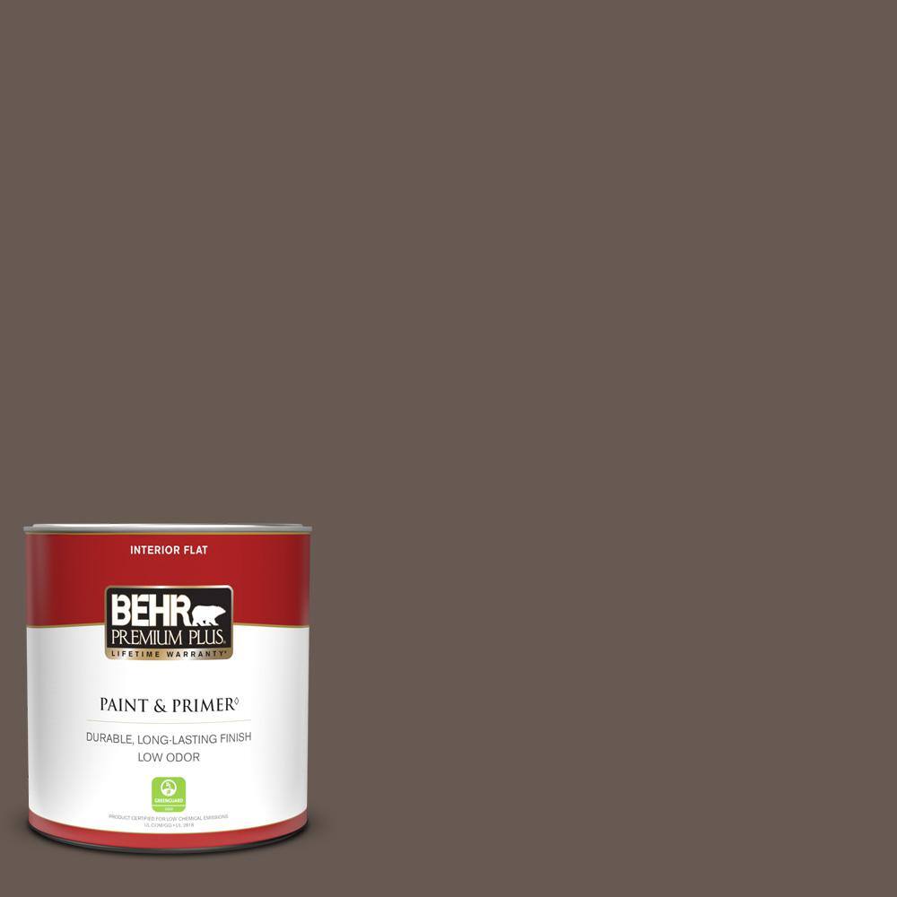 BEHR PREMIUM PLUS 1 qt. #N200-7 Underground Flat Low Odor Interior ...