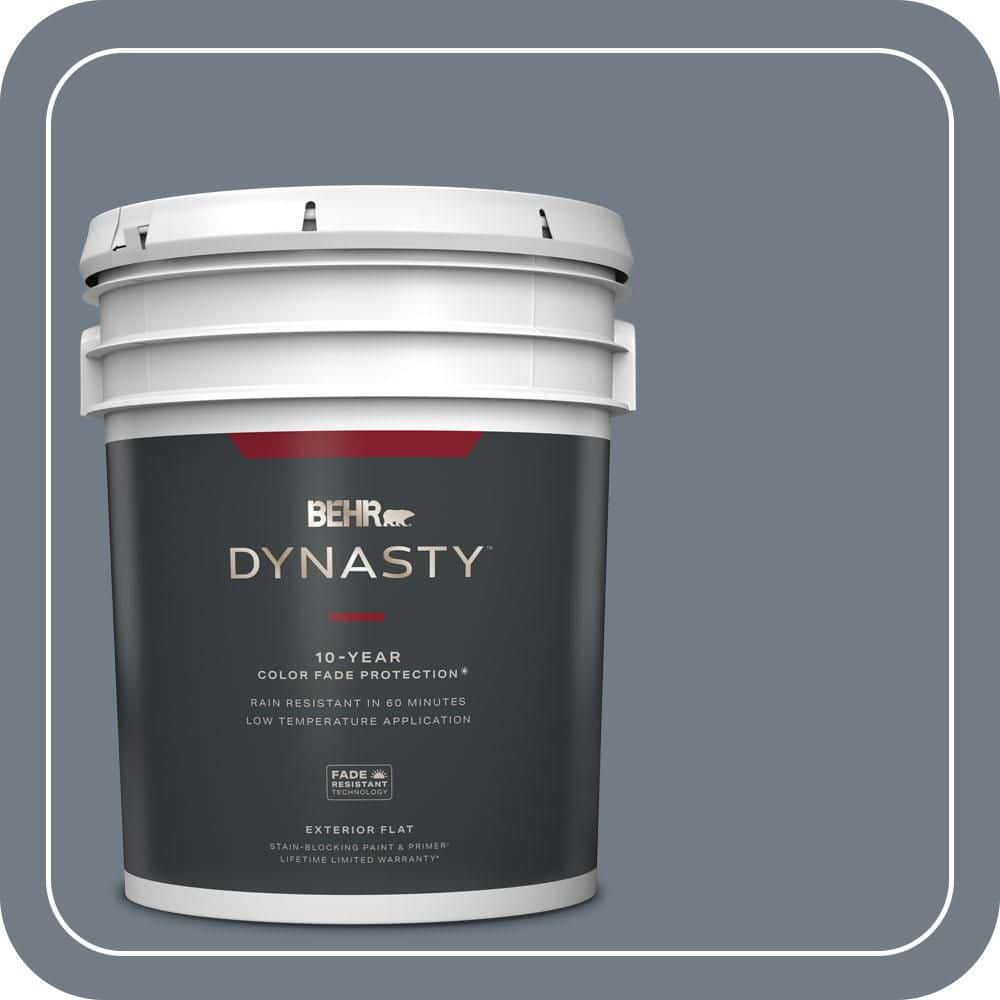 BEHR DYNASTY 5 gal. #PPF-38 Deep Shale Flat Exterior Stain-Blocking ...