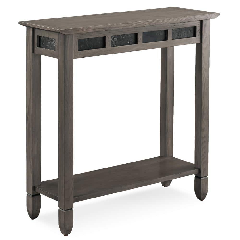 Leick Home Favorite Finds 28 in. Gray Rectangle Wood Console Table with ...