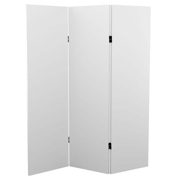 RED LANTERN DIY Canvas 60 in. White 3-Panel Room Divider CV-5BLANK-3P ...