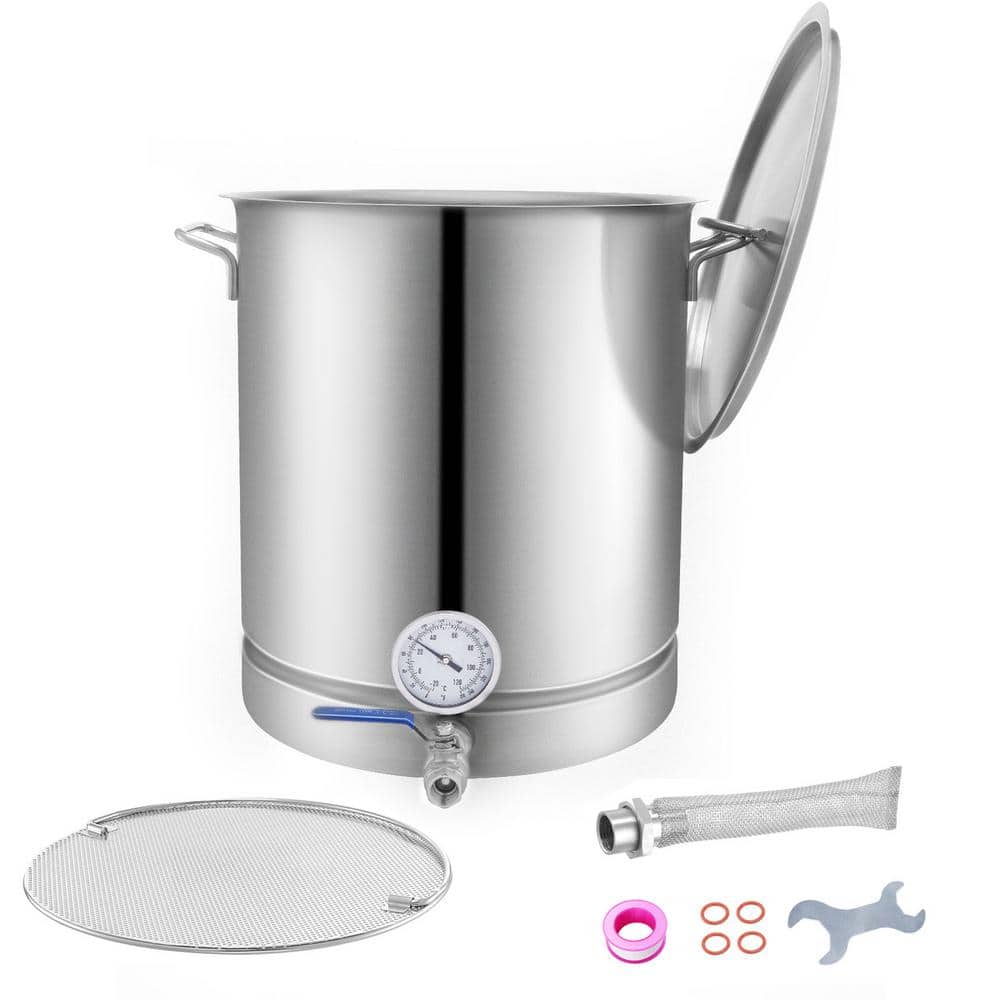 SVOPES Stainless Steel Kettle, 16 gal. Brewing Pot, Tri-Ply Bottom for ...