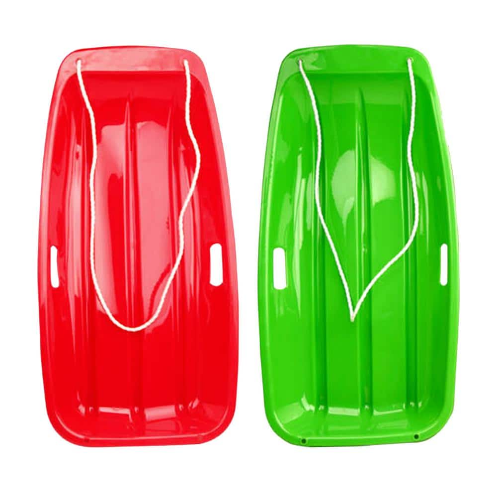 Ejoy 35 in. x 18 in. x 4 in. Downhill Winter Toboggan Snow Sled with ...