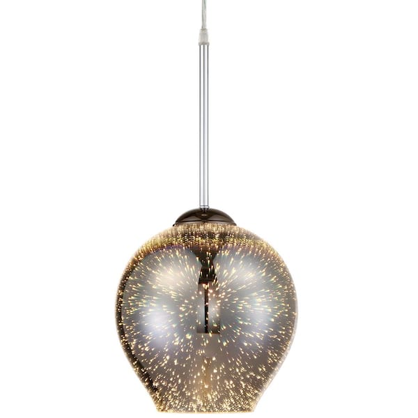 Varaluz Spacey 1-Light 9 in. Polished Chrome with 3D Iridescent Optic ...