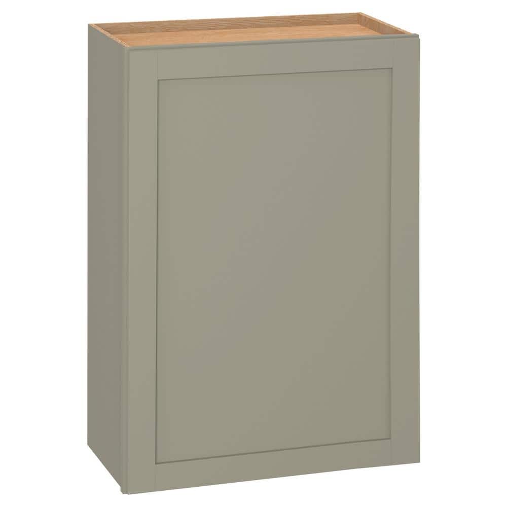 Hampton Bay Westfield Dusk Gray Shaker Stock Assembled Wall Kitchen Cabinet (24 in. W x 12 in. D ...