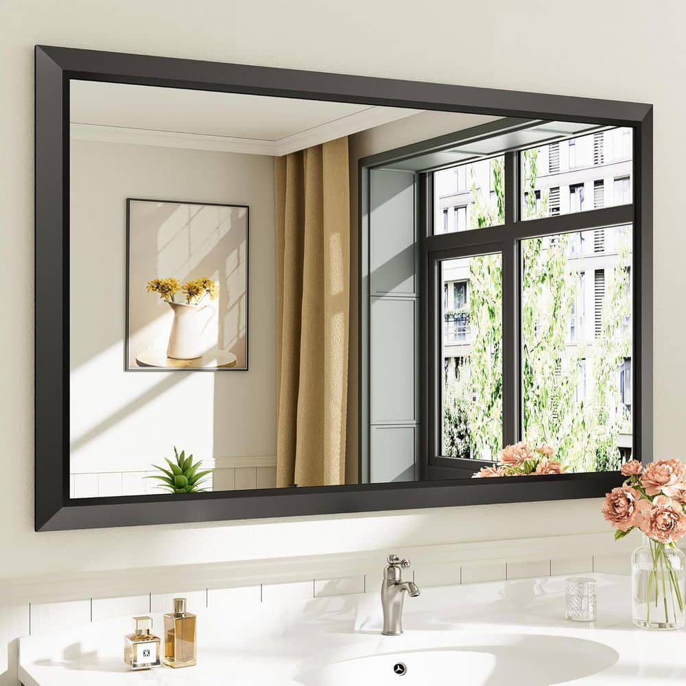 KIOTEE 48 in. W x 30 in. H Rectangular Framed French Cleat Wall Mounted ...