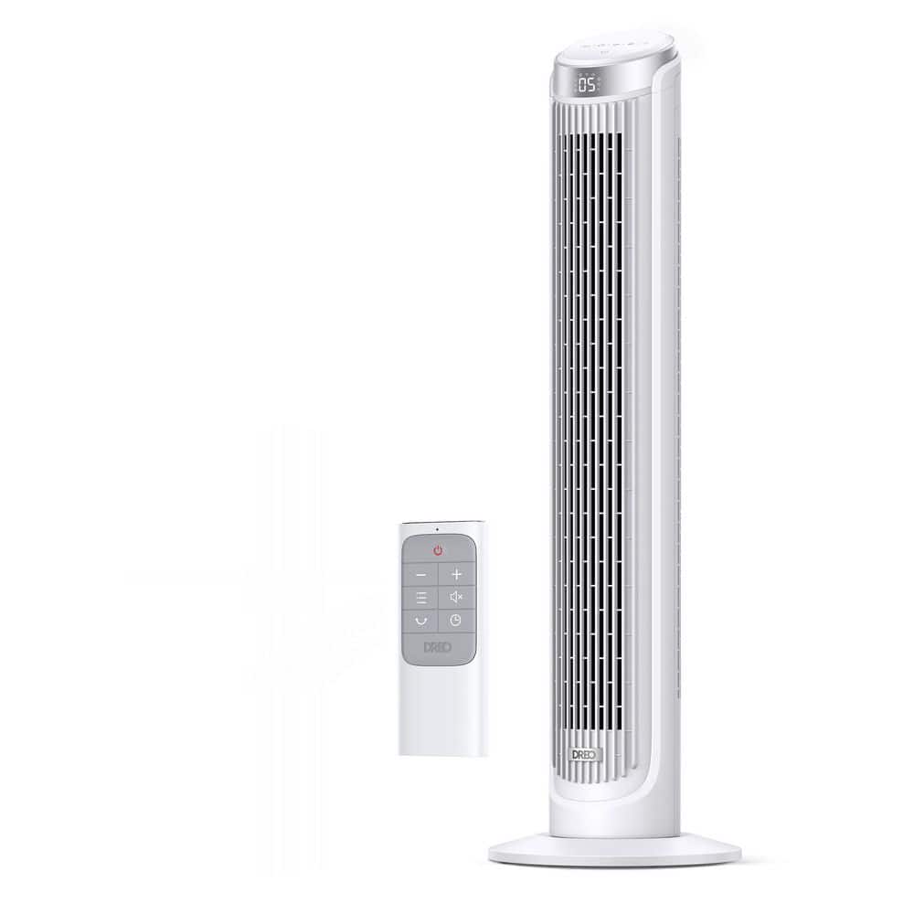 DREO 40 in. Smart Tower Fan, 5-Speeds, 12 H Timer, 90° Oscillation with ...