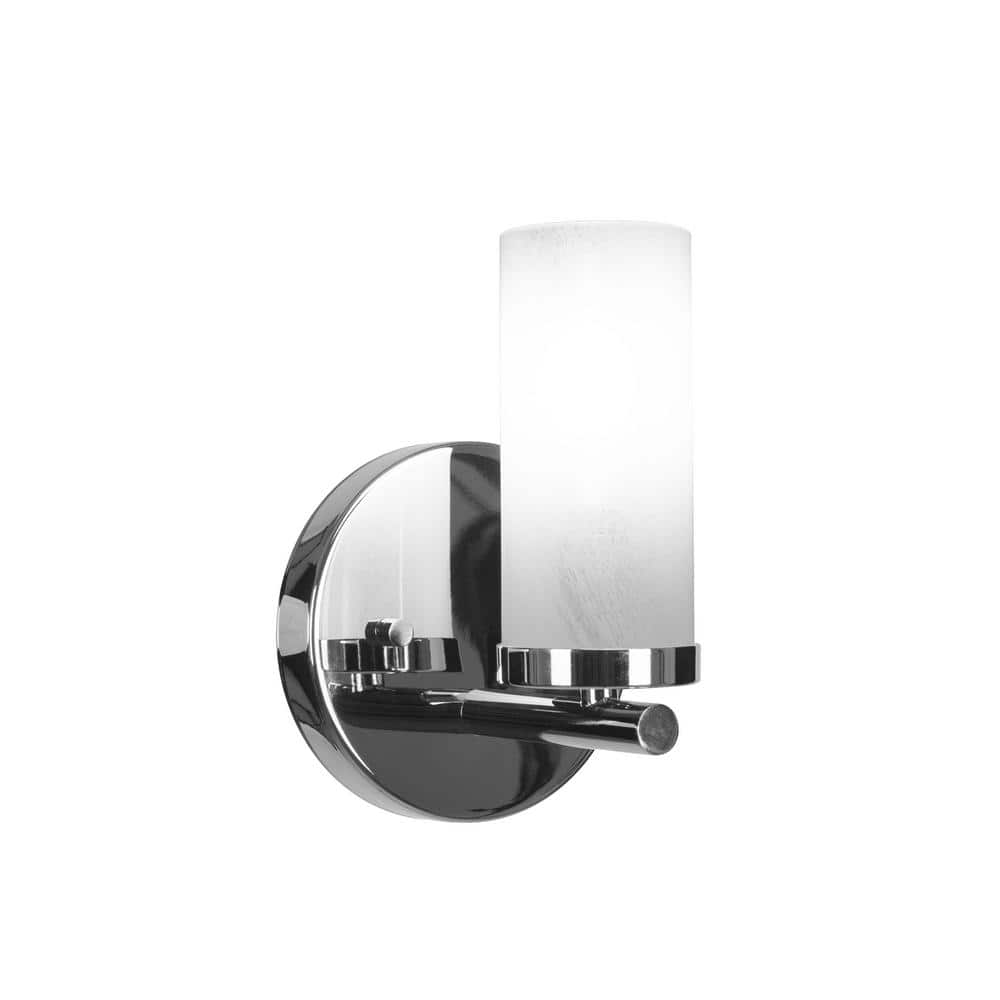 Zara 1-Light Chrome Wall Sconce 2R811CH811B - The Home Depot
