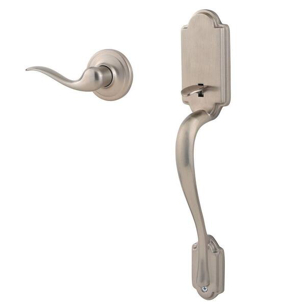Kwikset Arlington Satin Nickel Handle Only without Deadbolt with Tustin ...