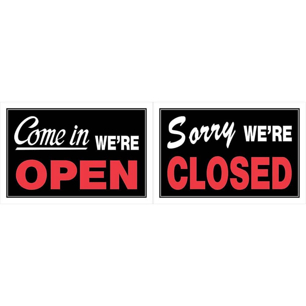 Everbilt 8 in. x 12 in. Plastic Open/Closed Sign 31725 - The Home Depot