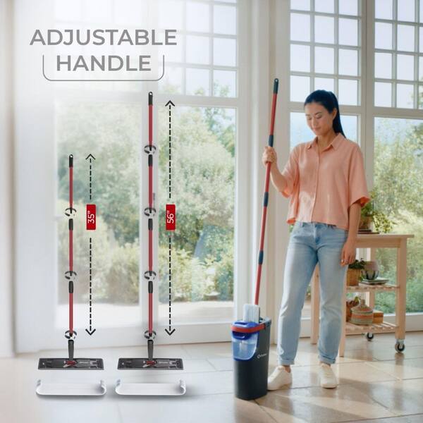 O-Cedar H2prO Microfiber Flat Mop System 175765 - The Home Depot