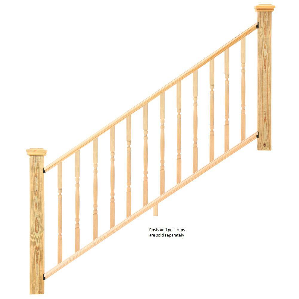 ProWood 6 ft. Southern Yellow Pine Routed Stair Rail Kit with SE ...