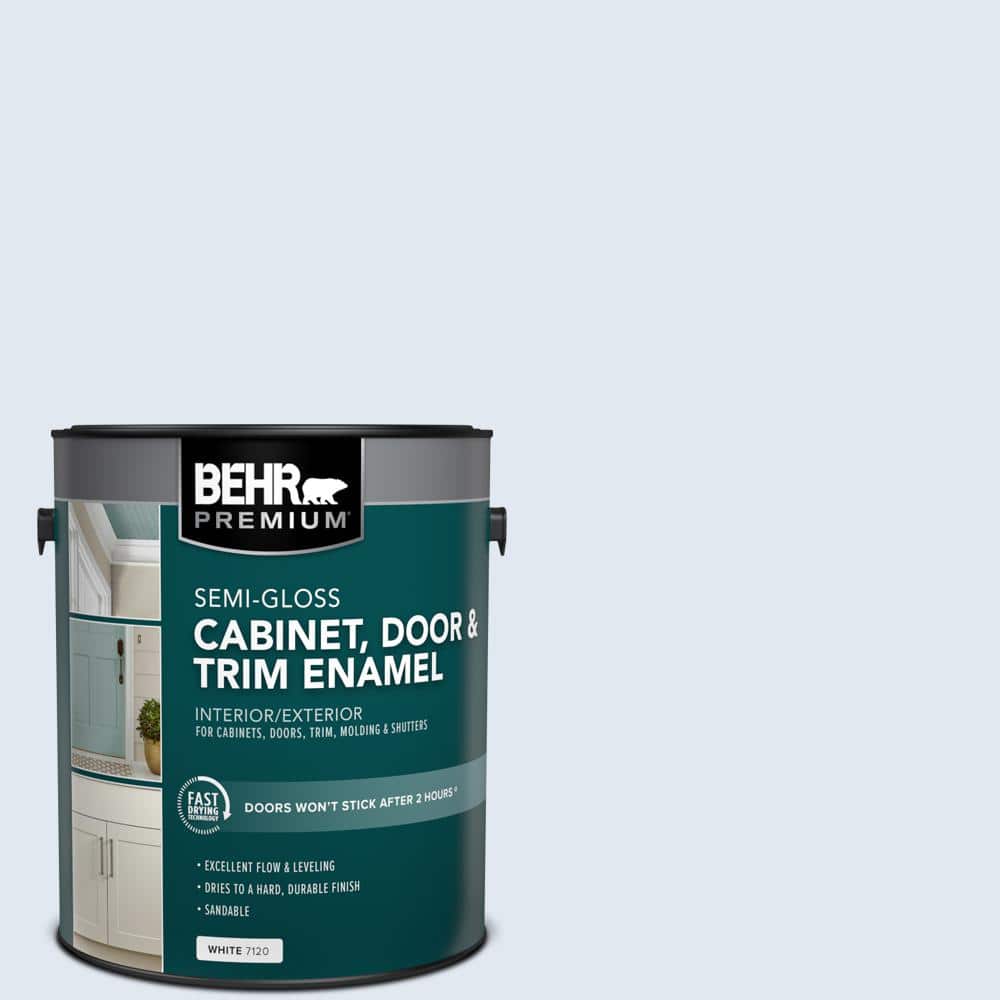 BEHR PREMIUM 1 gal. #M540-1 Bellflower Blue Semi-Gloss Enamel Interior ...
