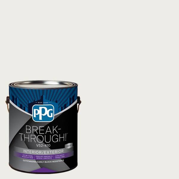 Break-Through! 1 gal. PPG1025-1 Commercial White Semi-Gloss Door, Trim ... Break-Through! 1 gal. PPG1025-1 Commercial White Semi-Gloss Door, Trim ...