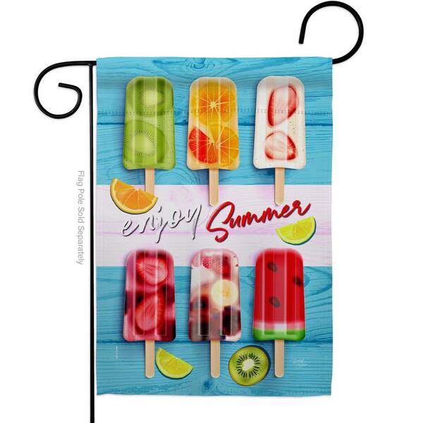 Breeze Decor 13 in. x 18.5 in. Sweet Popsicles Garden Flag Double-Sided ...