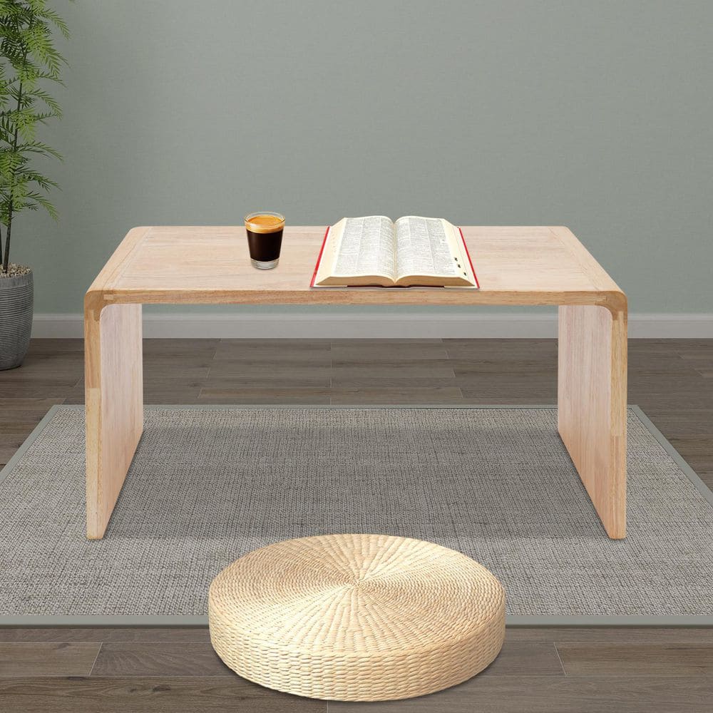 YIYIBYUS 24 in. x 12 in. Rectangle Wood Coffee Table Portable Coffee ...