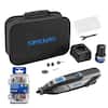 Dremel 12V Li-Ion 2 Amp Variable Speed Cordless Rotary Tool Kit with 11 ...