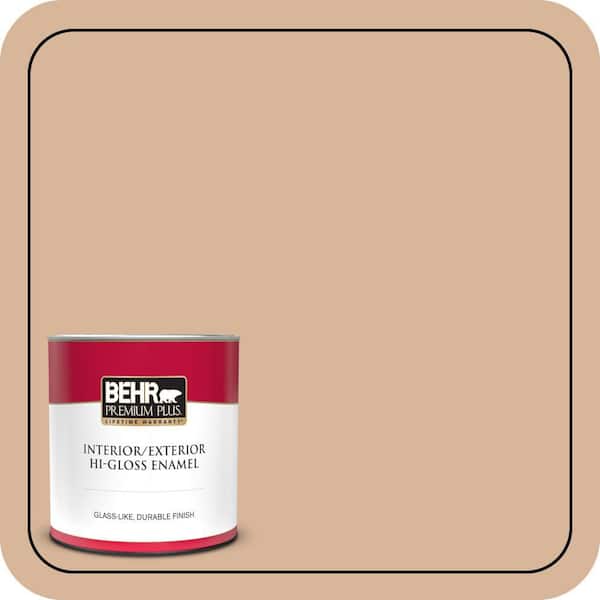 BEHR PREMIUM PLUS 1 qt. #ECC-40-1 Canewood Hi-Gloss Enamel Interior ...