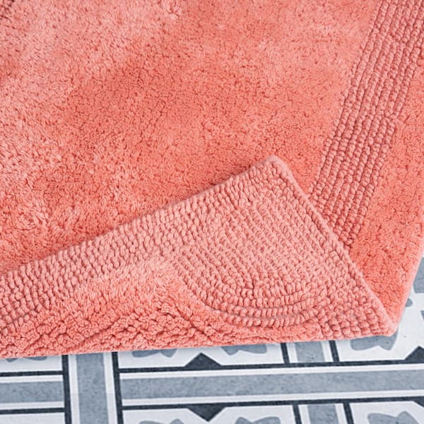 Coral colored bath rugs store