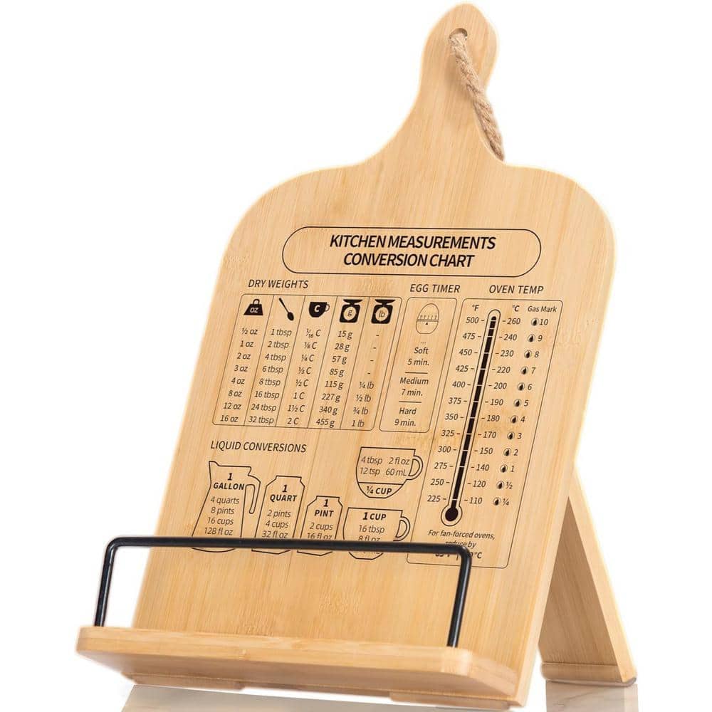Anqtovp Recipe Holder with Measurement Conversion Chart, Cookbook Stand ...